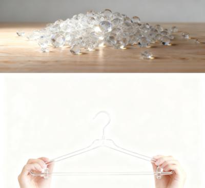 China High Transparency Glossy Impact-Resistant for Home Wardrobes/Clothing Store Displays Transparent Hangers K-Resin for sale