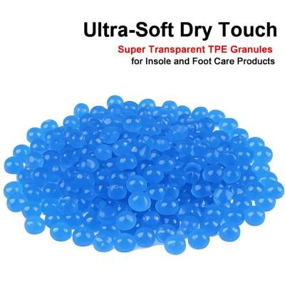 China Ultra-Soft Dry Touch Super Transparent TPE Granules for Insoles and Foot Care Products for sale