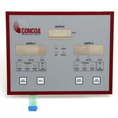 China Precision Gas Controls Membrane Switch with Silver Printed ESD Shield and Female Connector (LTMS0071) for sale
