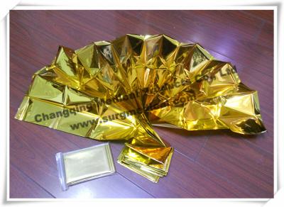 China Waterproof Gold First Aid Emergency Blanket Thermal Foil Rescue Against Hypothermia for sale