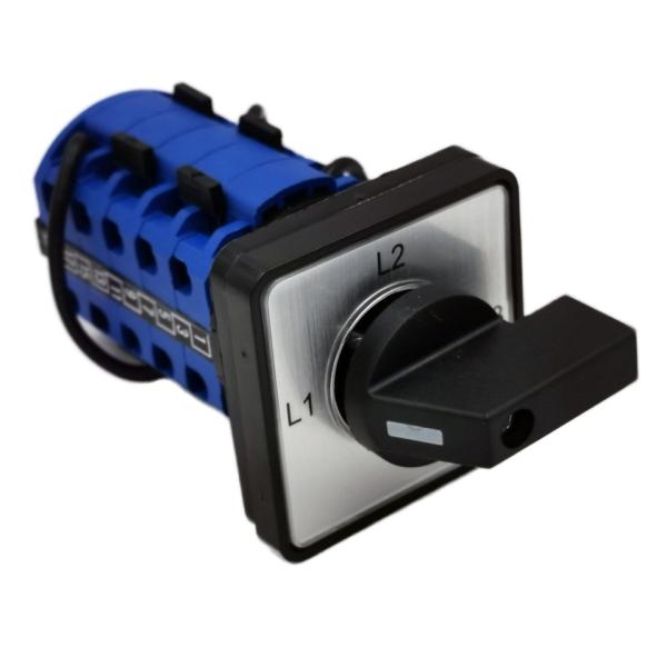 Quality 20A LW26-20/5 5 Pole 3 Position Changeover Rotary Cam Switch with L1 L2 L3  Position Brass+Silver Contact for sale