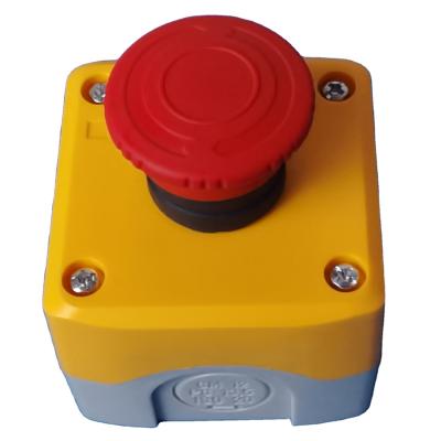 China 22mm IP65 Emergency Stop Switch with Waterproof Plastic Box XAL D174 for sale