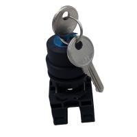 China 22mm Key Push Button Switch with  3 Position 2 Spring Return to Cent Position XB5 AG73 Key Lock Selector Switch for sale