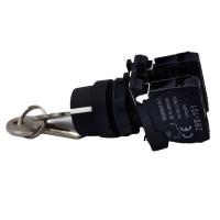 China 22mm Key Push Button Switch with  3 Position 2 Spring Return to Cent Position XB5 AG73 Key Lock Selector Switch for sale