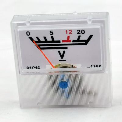 China 40*40mm Analog Panel Voltmeter and 20v Dc Voltage Meter 91l16 Apply for Inverter Equipment 91C16 Dc Volt Meter for sale