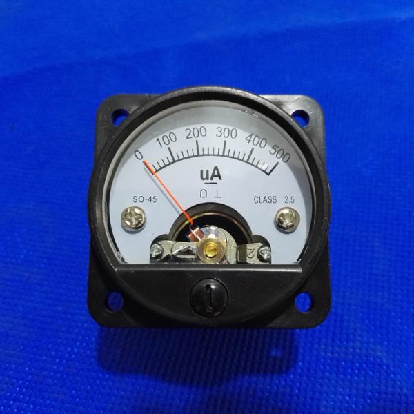 Quality SO-45 Round Analog Panel Meter DC Ammeter with 100UA Capacity and 0-500uA Shunt for Panel Meter Readouts for sale
