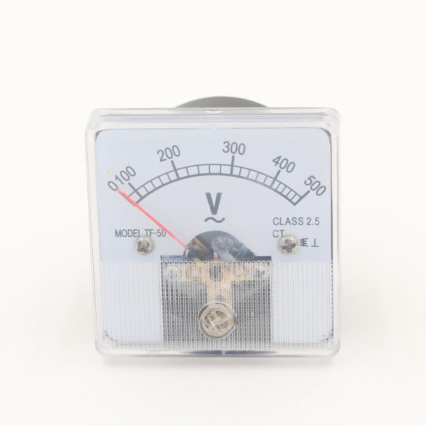 Quality 50*50mm Analog Panel Voltage Meters with Pointer 500v AC Voltmeter Analog with Measuring Range 0-500v Three Phase for sale