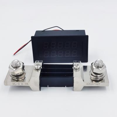 China Highly Accurate Mini Dual Panel Voltmeter and Ammeter 4.5 Digital LED Display DC 200V DC 400A High-End Voltage Ampere Meter for sale