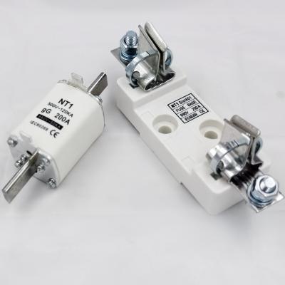 China High Breaking Capacity 500V 120KA 200A HRC Ceramic/Copper Fuse Link Low Voltage Fuse Block Thermal Usage CE/TUV Certified for sale