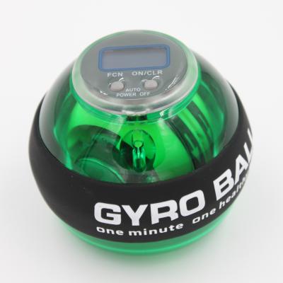 China High Quality Green LED Light Speed Meter Portable Wrist Gyro Power Exercise Ball PC+ABS+ZINC ALLOY Fitness Targets for Arm for sale