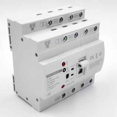 China 4P Generator ATS Controller with 80amp 4P Cabinet 4 Ways Automatic Transfer Din Rail Switch Dual Power Changeover Type CB for sale