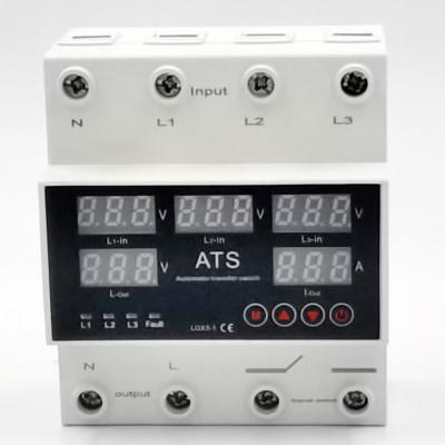 China Automatic Transfer Switch 5 Display ATS Over/Undervoltage Overcurrent Protector 63A 80A 100A Three-Way Power Supply CB Type for sale