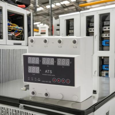 China Automatic Transfer Switch (ATS) PC 63A/100A Three Phase Uninterrupted Power Stabilizer Voltage Protector Phase Selector for sale