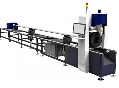 China 1200W Mini CNC Laser Pipe Cutting Machine with Raycus Laser Source and Dual Pneumatic Chuck for 90-170mm Pipes for sale