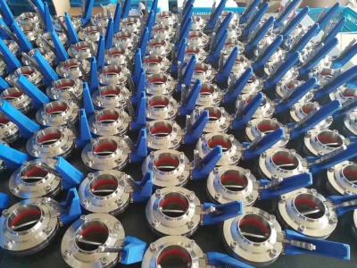 Cina Sanitario Ss Valvola a farfalla, 316l Clamped Weld DIN Valvola a farfalla in vendita