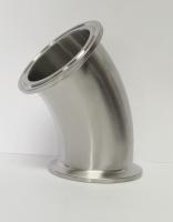 China Welded 45 Degree Stainless Steel Elbow 304 316L DN10-200 1/2-8 Inch Sanitary for sale