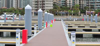 China Vloeiende docken van marine aluminium met LLDPE-drijvers voor scheepswerftechniek Te koop