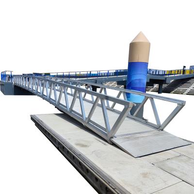 China Customizable Marine Aluminum Gangways Ramps Floating Pontoon Walkway Solution For Ship Marina Dock System for sale