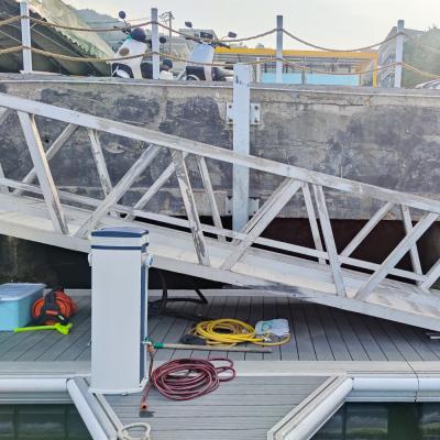 China Customizable Marine Aluminum Gangways Ramps Floating Pontoon Walkway Solution For Ship Marina Dock System for sale