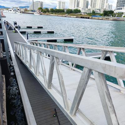 China Aluminum Floating Bridges with Customizable Length and Silver Surface for sale