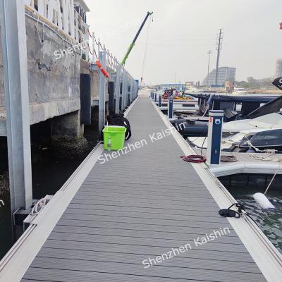 China Aluminum Alloy Finger Dock Marine Floating Hardwood Decking Pontoon for sale