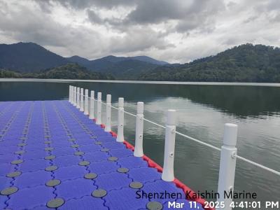 China 500x500x400mm Modular Floating Dock with 350 kg Load Capacity and Low Maintenance HDPE Construction for sale