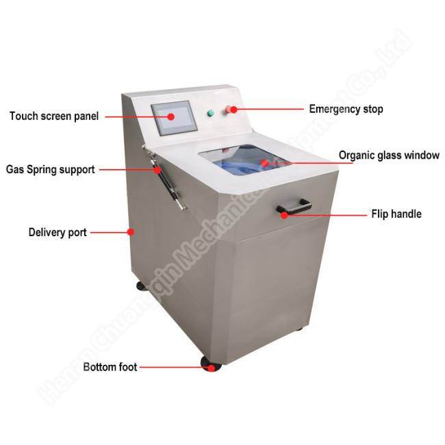 Industrial vegetable dryer machine in operation