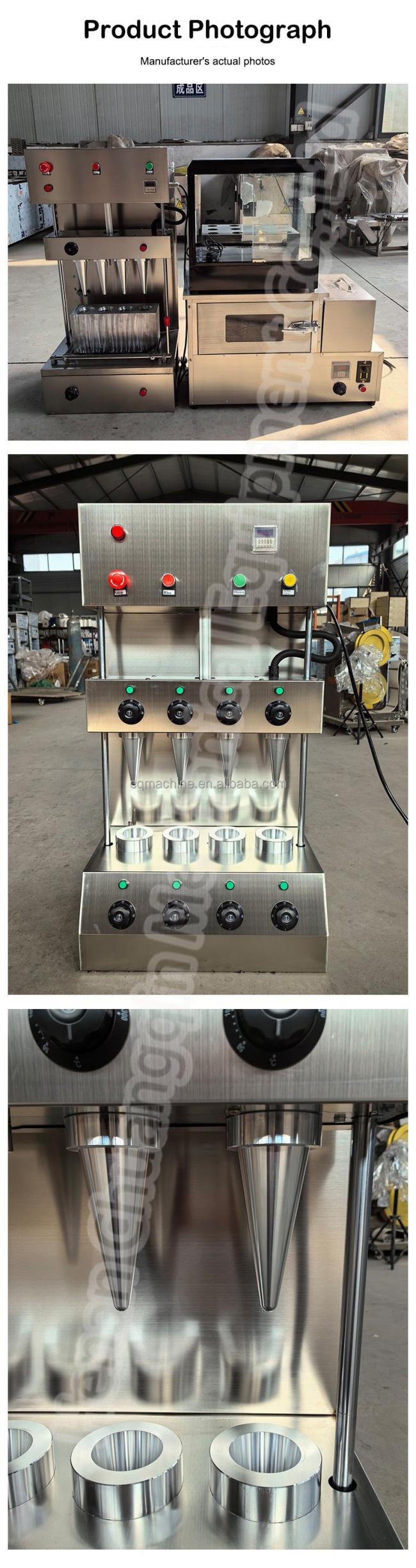 Complete pizza cone making machine setup