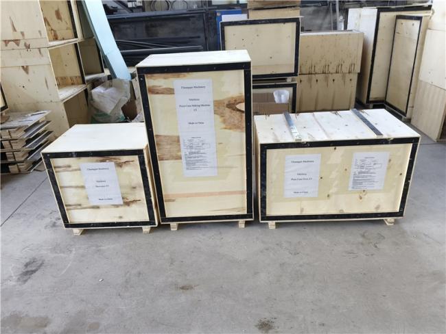 Securely packaged pizza cone machine ready for shipping