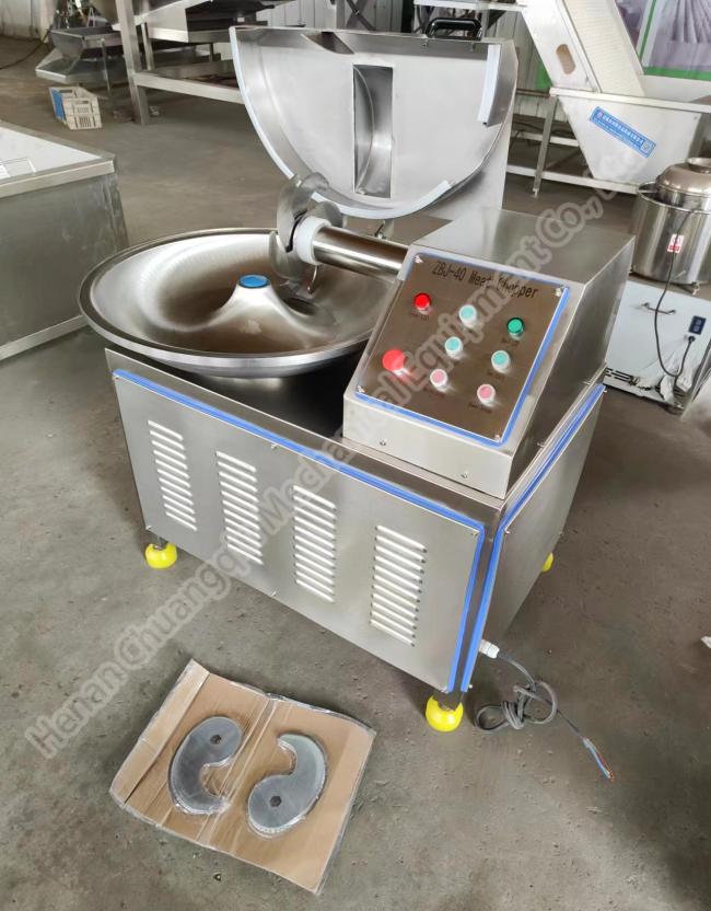 Meat bowl cutter in production environment
