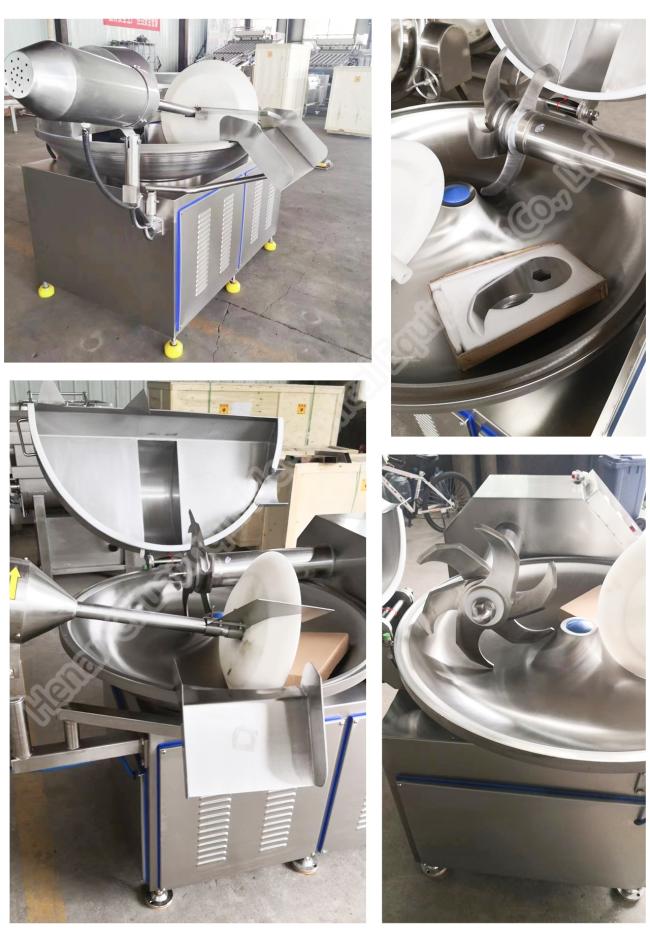 Close-up view of ZB-80 Meat Bowl Chopper components