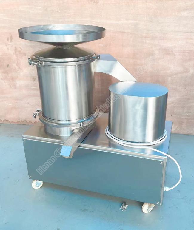 Egg processing machine in operation