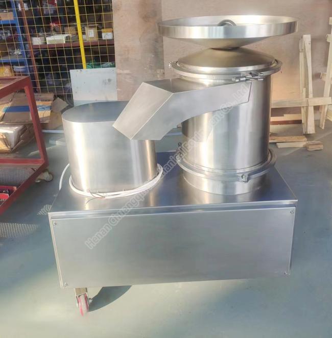 Close-up of egg separator mechanism