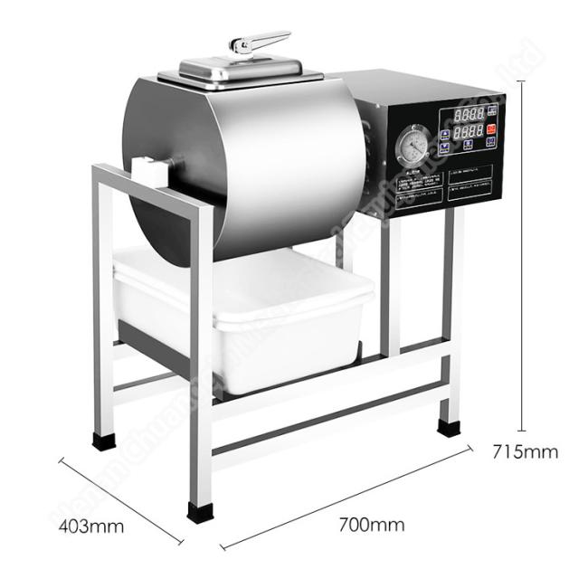 Industrial meat marinator machine side view
