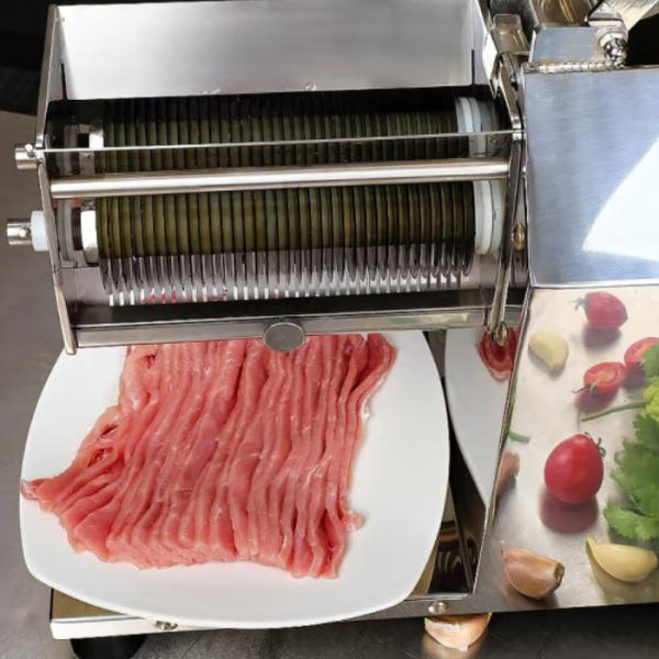 Quality 450W Commercial Food Preparation Equipment Kfc Chicken Cutting Machine Beef for sale