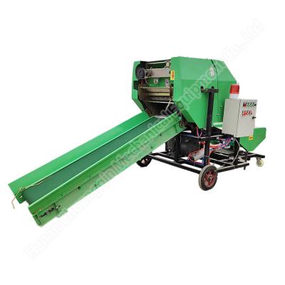 China Diesel Silage Round Baler Machine For Alfalfa Corn Hay Straw Wrapping 18hp for sale