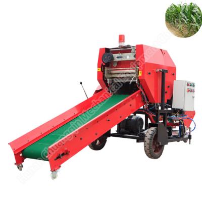 China Diesel Silage Round Baler Machine For Alfalfa Corn Hay Straw Wrapping 18hp for sale