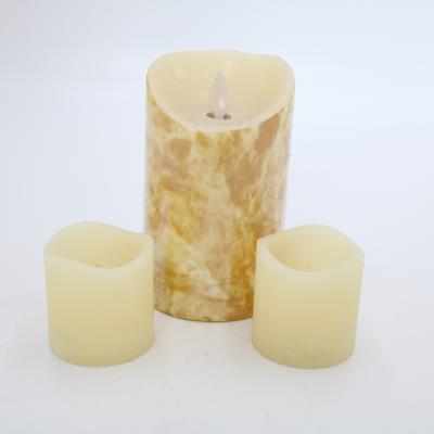China Add to CompareShare Wholesale cheap electronic moving flame led pillar candle with aa battery for sale