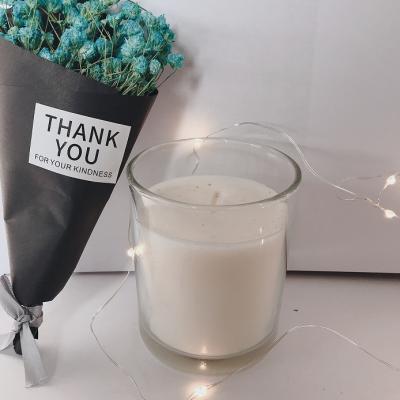 China Custom white Decorative Luxury Scented Candle with glass jar for sale