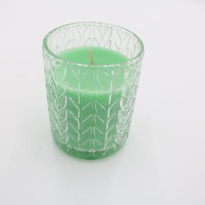 China custom logo private label cheap scented glass candles with soy wax for sale