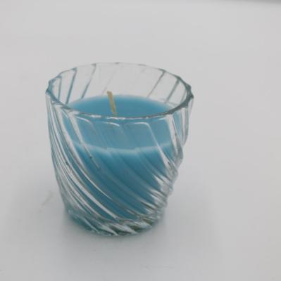 China custom cheap scented soy/paraffin candles with glass candle  with lid for home decoration for sale