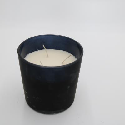 China custom hot-selling luxury scented soy/paraffin candles with black glass candle for party for sale