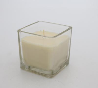 China wholesale luxury soy/paraffin scented square white candle for home decor for sale
