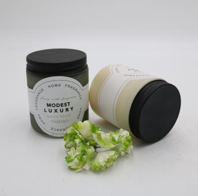 China custom environment-friendly luxury white scented glass candle with lid for party for sale