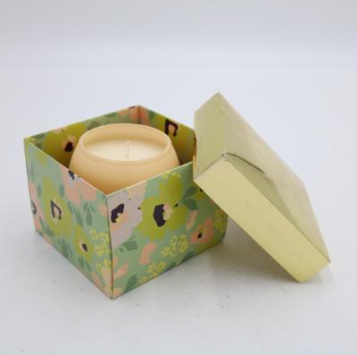 China wholesale luxury colorful scented glass candle with box set for gift for sale