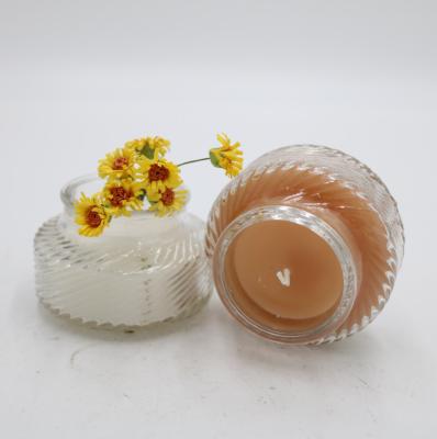 China hot-selling luxury colorful scented candle with glass jar for gift for sale