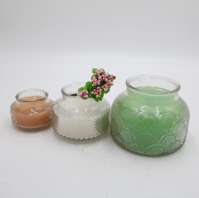 China cheap colorful scented candle with glass jar for home decor for sale