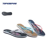 China Custom Logo Female EVA Stylish Flip Flop Printing Pattern for sale