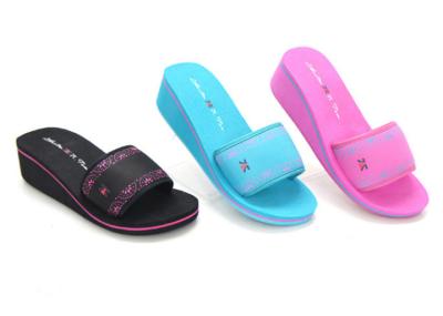 Cina Pantofola sveglia della spiaggia della donna di EVA Pink Slide Sandal Blue in vendita