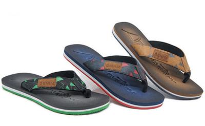Cina Multi logo di gomma degli uomini di colore 1.5cm Eva Flip Flop Slippers With Textured in vendita
